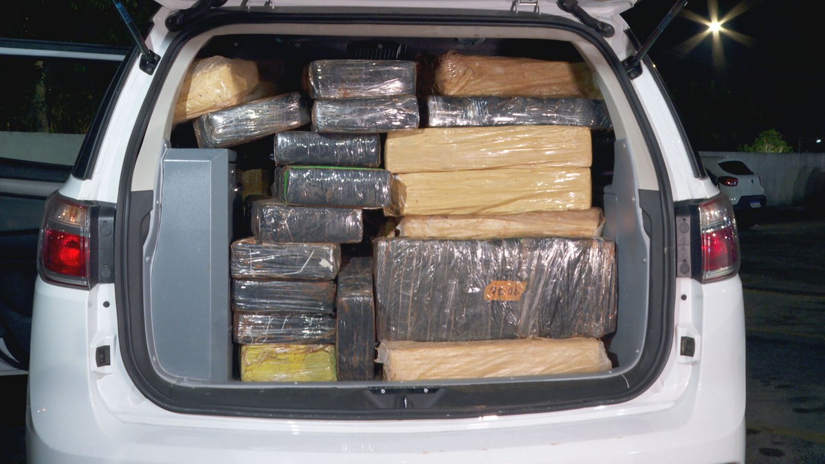 Polícia apreende 500 kg de maconha dentro de ônibus em garagem na Zona