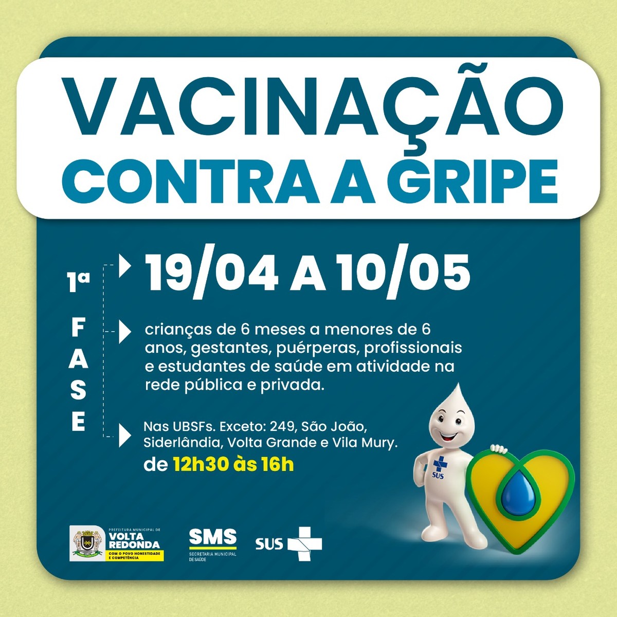 Volta Redonda inicia primeira fase da campanha de vacinação contra a