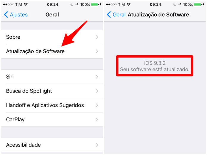 Como verificar se há atualização do iOS para o iPhone 6 e 6S | Dicas e ... Como verificar se há atualização do iOS para o iPhone 6 e 6S | Dicas e ...
