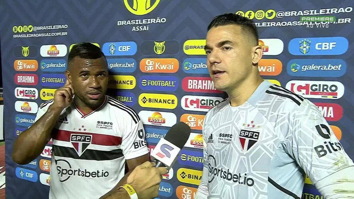 Luan e Felipe Alves trocam elogios e goleiro do São Paulo diz Gol que vai nos colocar na