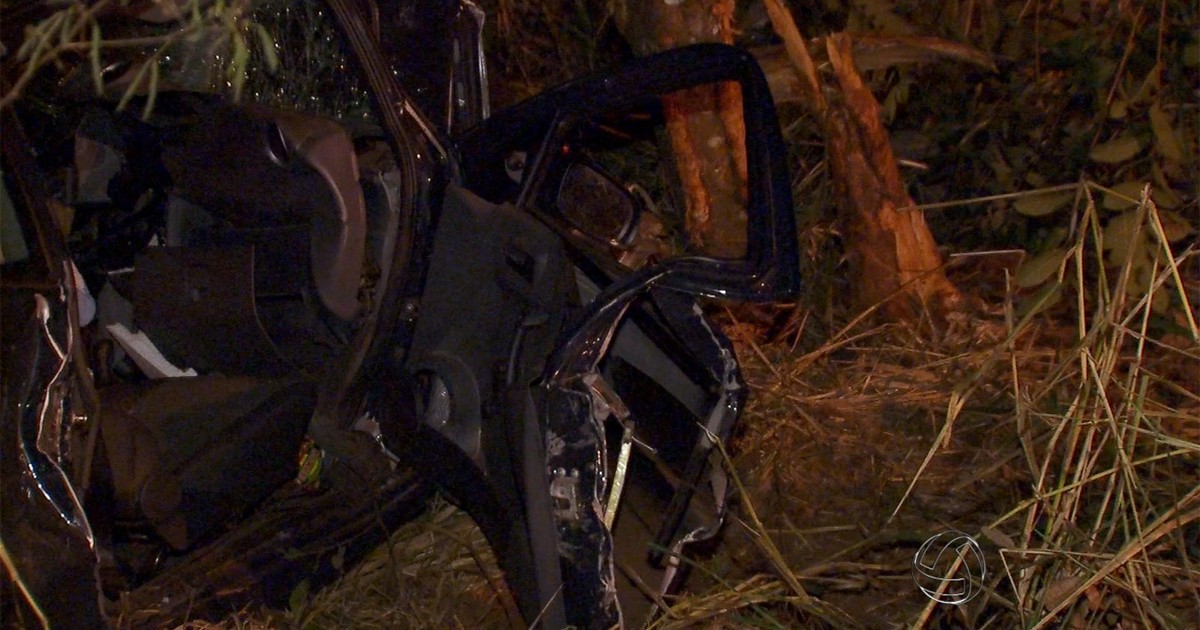 G1 - Homem morre e mulher fica ferida após carro bater em árvore na 262 - notícias em Mato ...