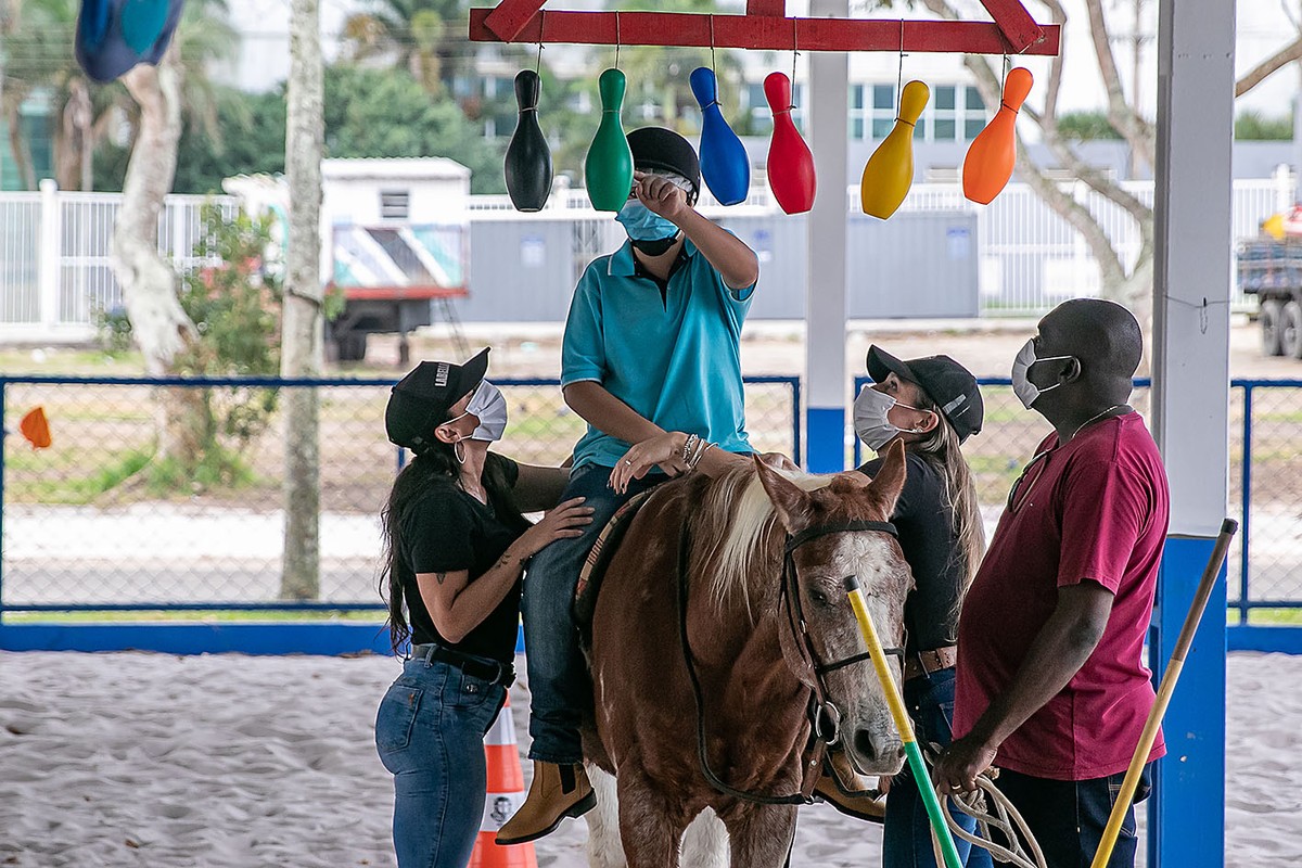 Atividades de equoterapia são retomadas em Macaé no RJ Região dos Lagos G