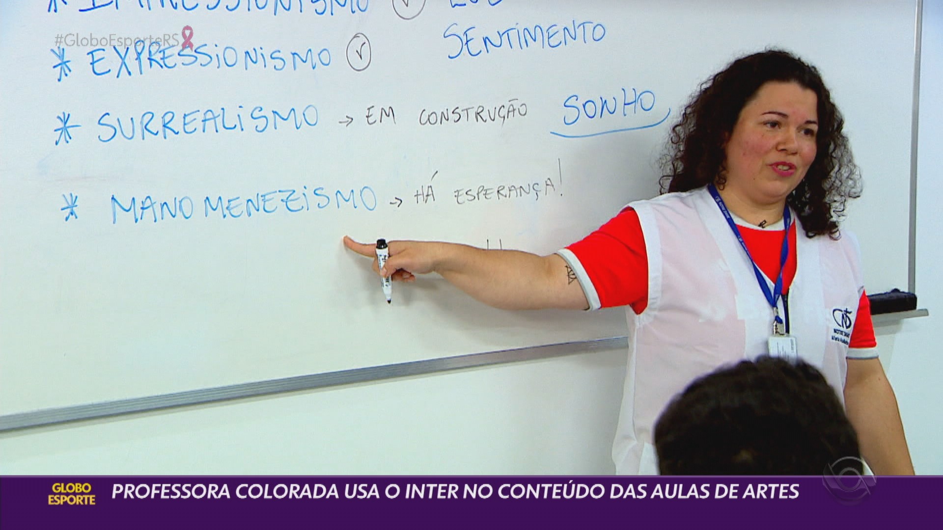 Entrevista de Renato e o Inter na sala de aula veja os vídeos do Globo
