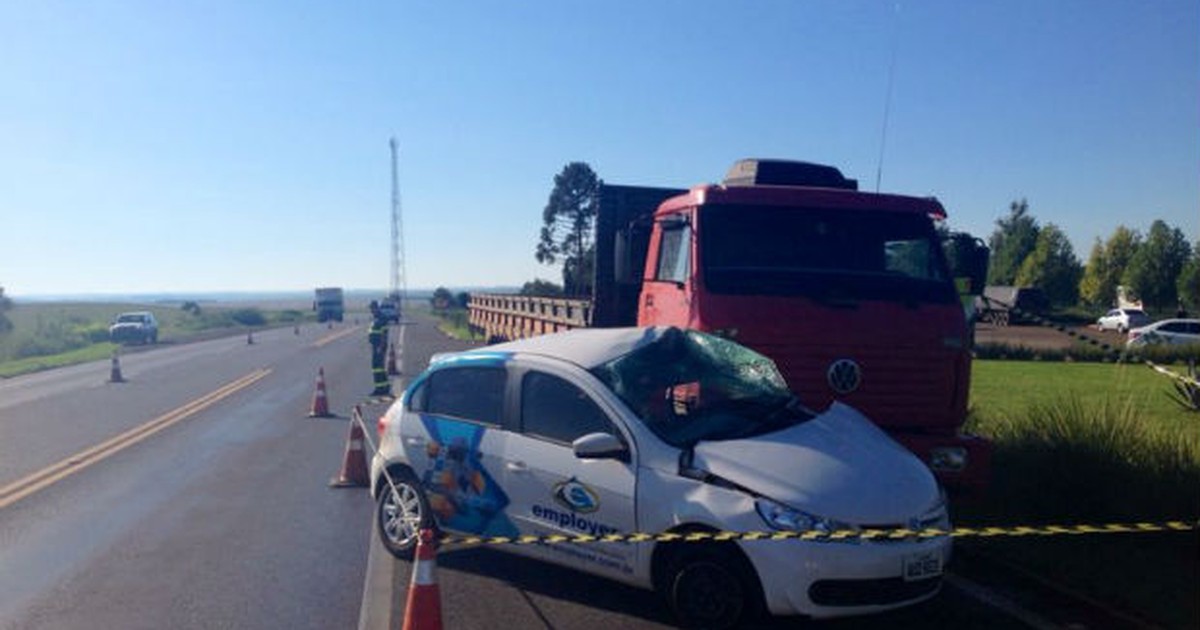 G1 Mulher Morre Em Acidente Entre Carro E Caminhão Na Br 277 No Pr