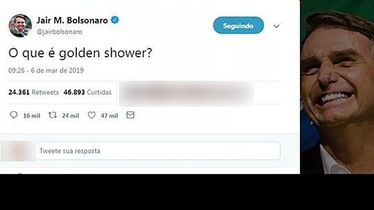 Após postar vídeo pornografia Bolsonaro pergunta o que é golden