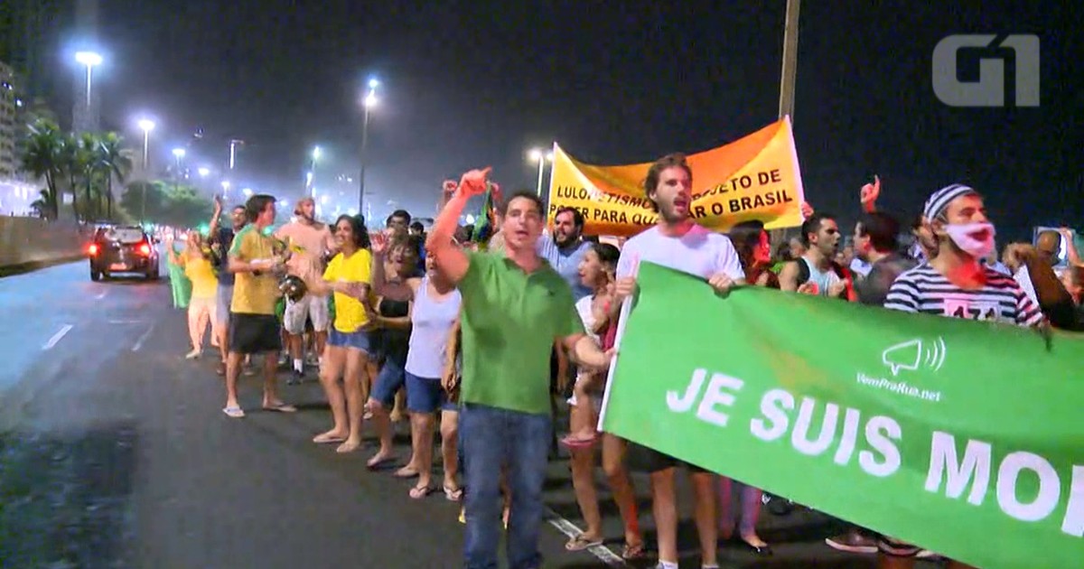 G1 Manifestantes Fazem Protesto Contra Lula E Dilma Em Copacabana