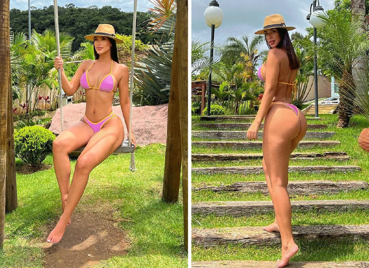 Ivy Moraes posa de biquíni em balanço e é elogiada nas redes Beleza