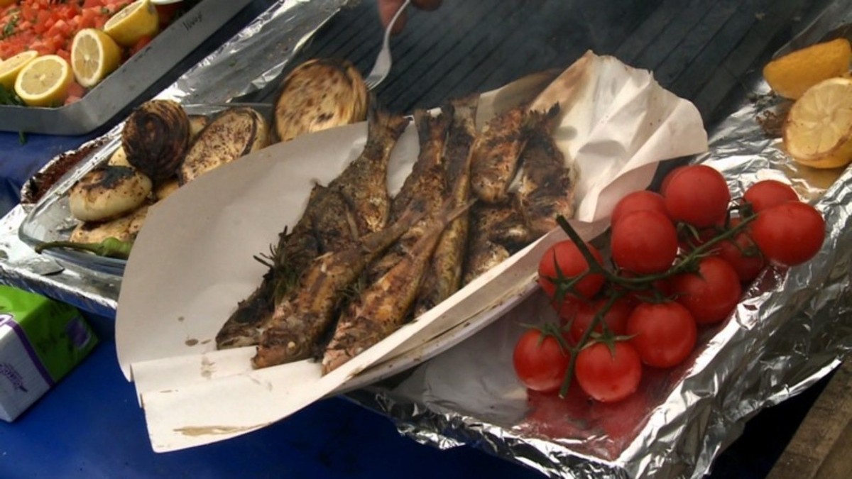 Peixe na brasa legumes grelhados Diário do Olivier Receitas