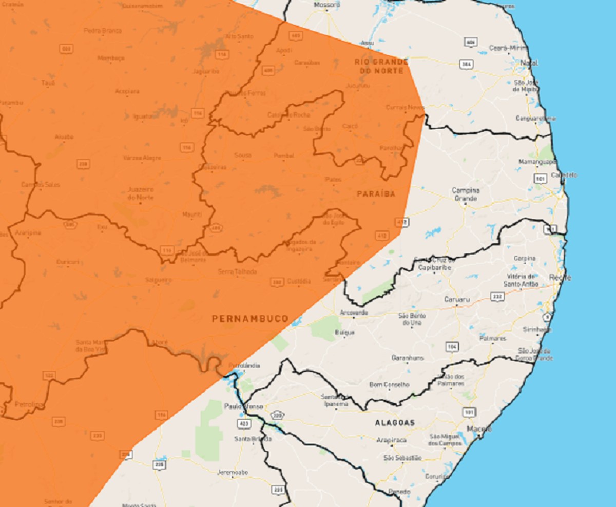 Inmet emite alerta de baixa umidade para 113 cidades da Paraíba veja