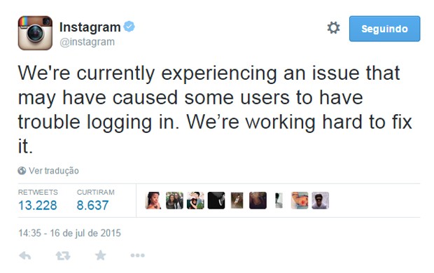 G1 - Instagram registra instabilidade no acesso ao aplicativo ... G1 - Instagram registra instabilidade no acesso ao aplicativo ...