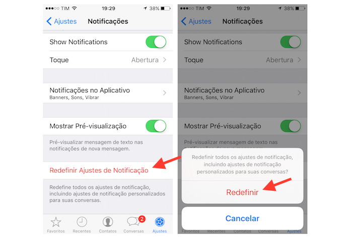Como redefinir todos os ajustes de notificações do WhatsApp no iPhone ... Como redefinir todos os ajustes de notificações do WhatsApp no iPhone ...