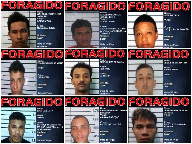 G1 Polícia Divulga Nomes De Foragidos Do Sistema Prisional De Roraima