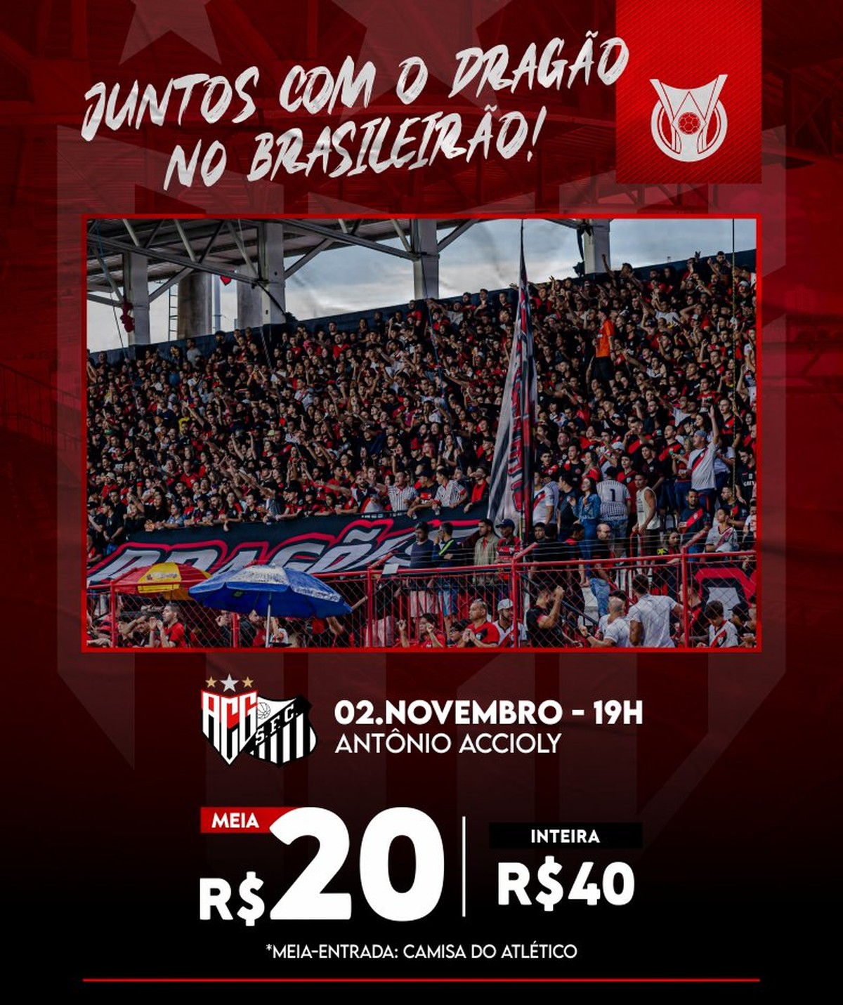 Atlético GO x Santos detalhes da venda de ingressos para o jogo da próxima quarta brasileirão