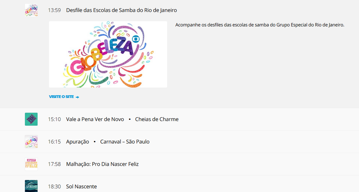 Veja o que muda na programação da RBS TV SC neste carnaval | rbstvsc ...