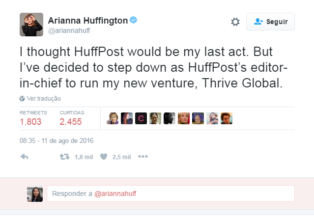 G1 - Arianna Huffington deixa Huffington Post para se dedicar a startup ...