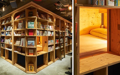 Você pode dormir em uma estante com mais de 5 mil livros neste hostel ...