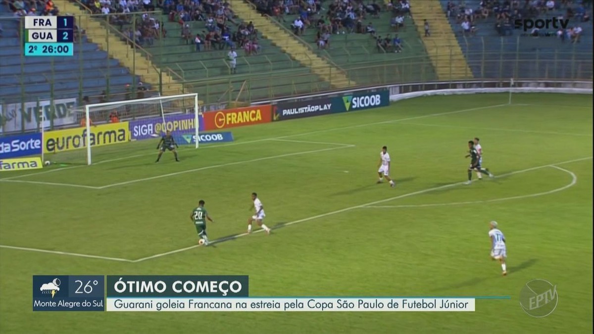 Atacante de 19 anos marca 1º gol do Guarani na Copa SP e vê time ...