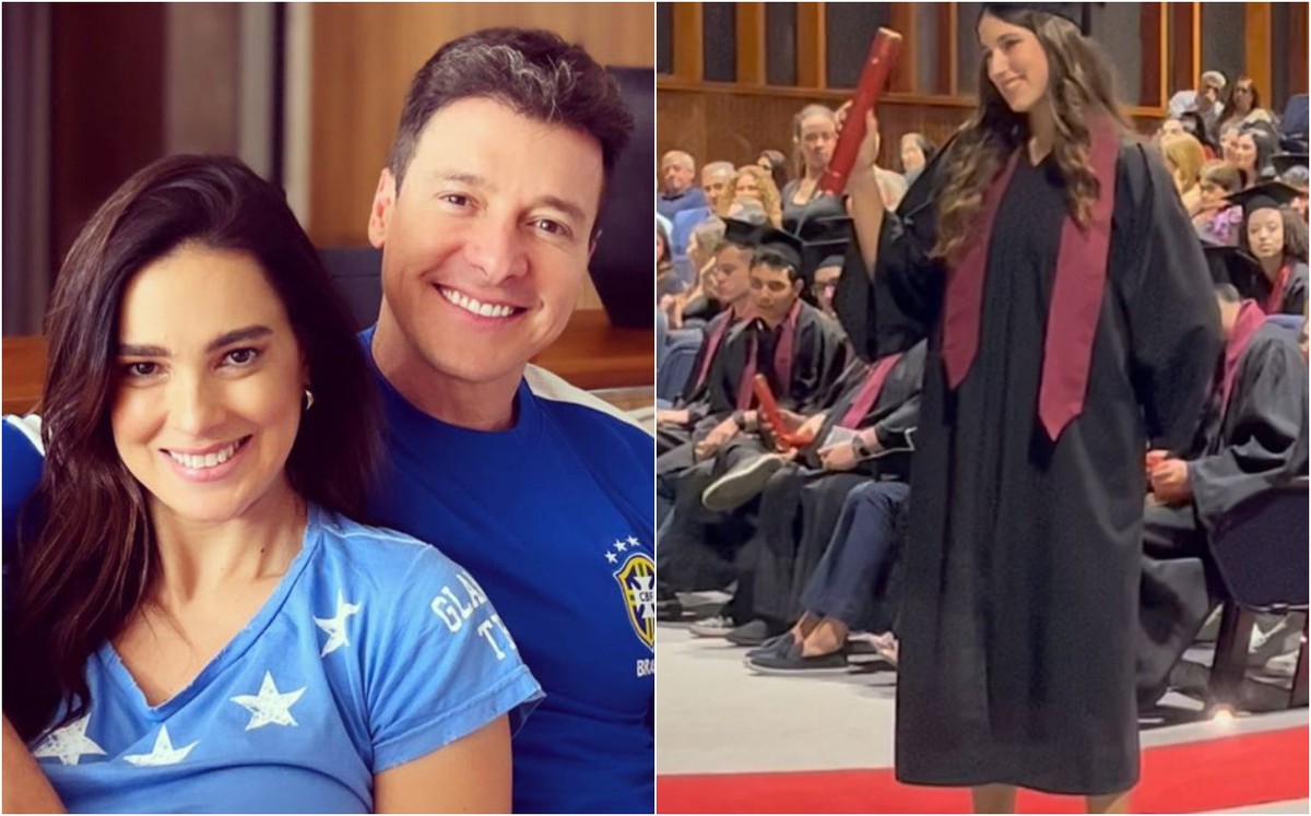 Vera Viel celebra formatura de filha mais velha com Rodrigo Faro ...