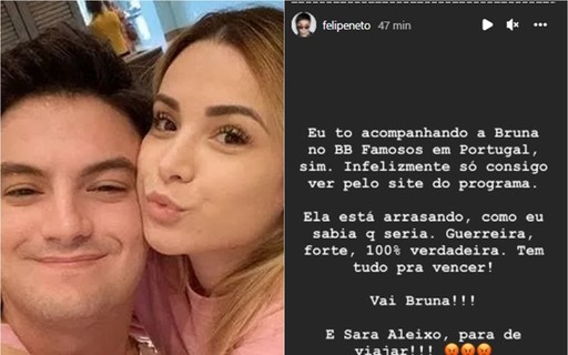 Felipe Neto declara torcida para Bruna Gomes, no BBB Portugal: 'Tudo ...