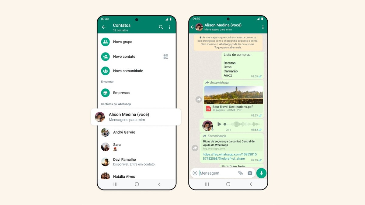 WhatsApp cria atalho para você conversar consigo mesmo; veja como usar ...