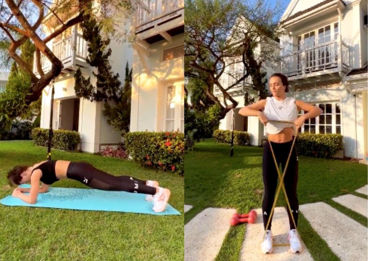 Rafa Kaliman compartilha série de exercícios no jardim e fachada de sua ...