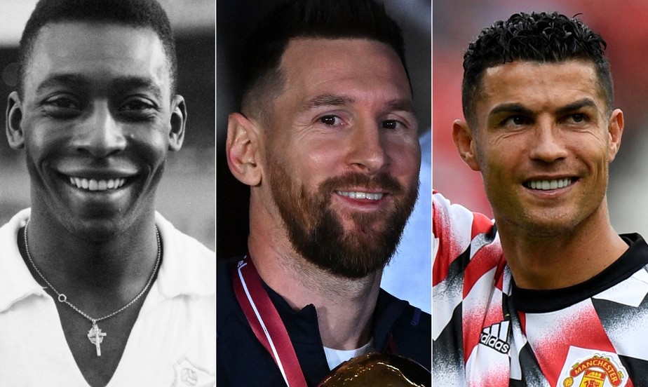 Pelé x Messi e Cristiano Ronaldo: Rei sai de cena com mais gols sobre ...