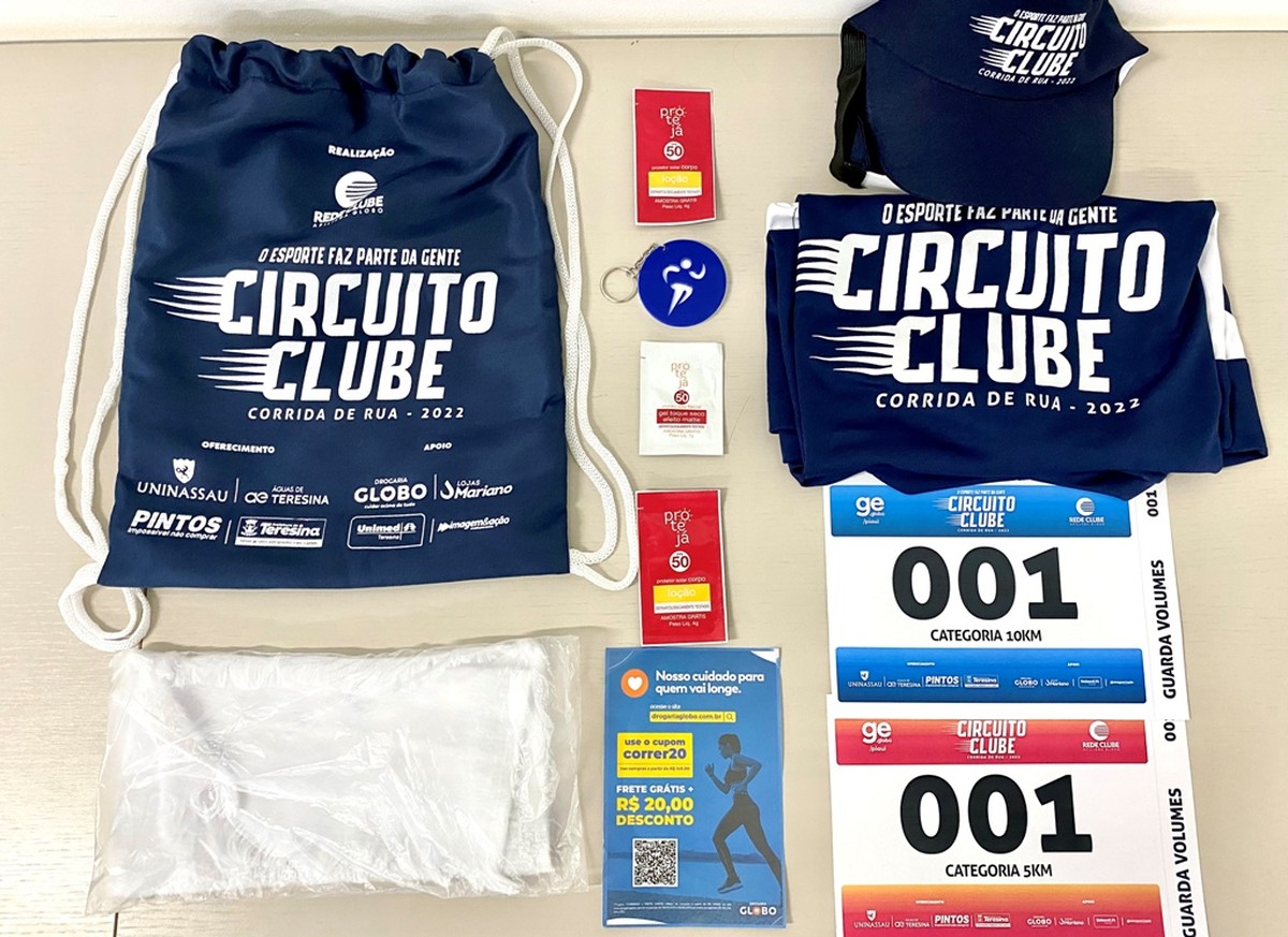 FOTOS: veja o que vem dentro do kit do corredor do Circuito Clube ...