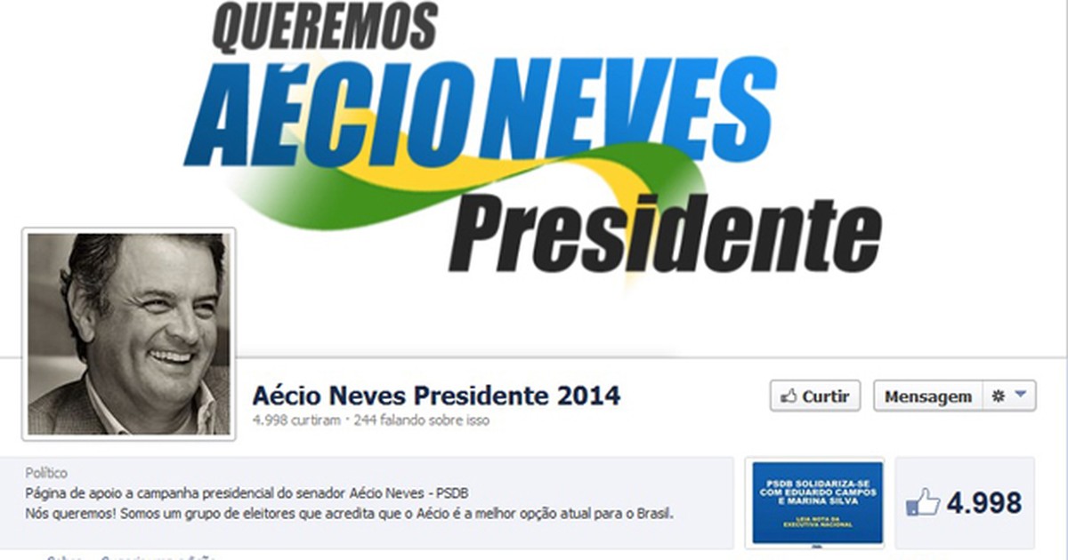 G1 - Ministro do TSE manda Facebook tirar do ar página sobre Aécio ...