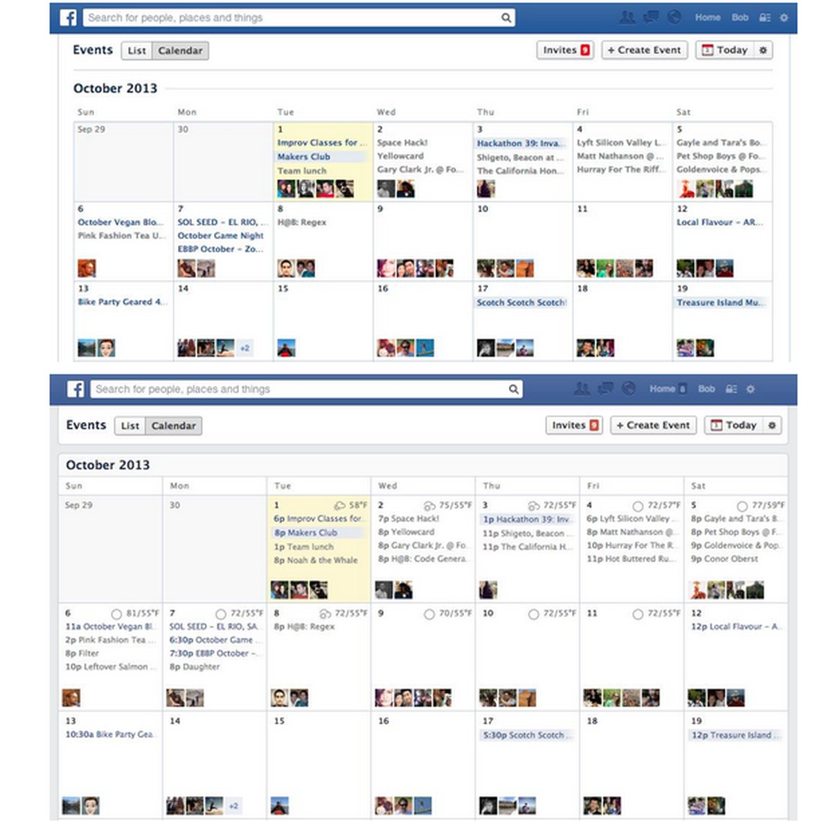 Facebook lança novo calendário de eventos com previsão do tempo; veja ...
