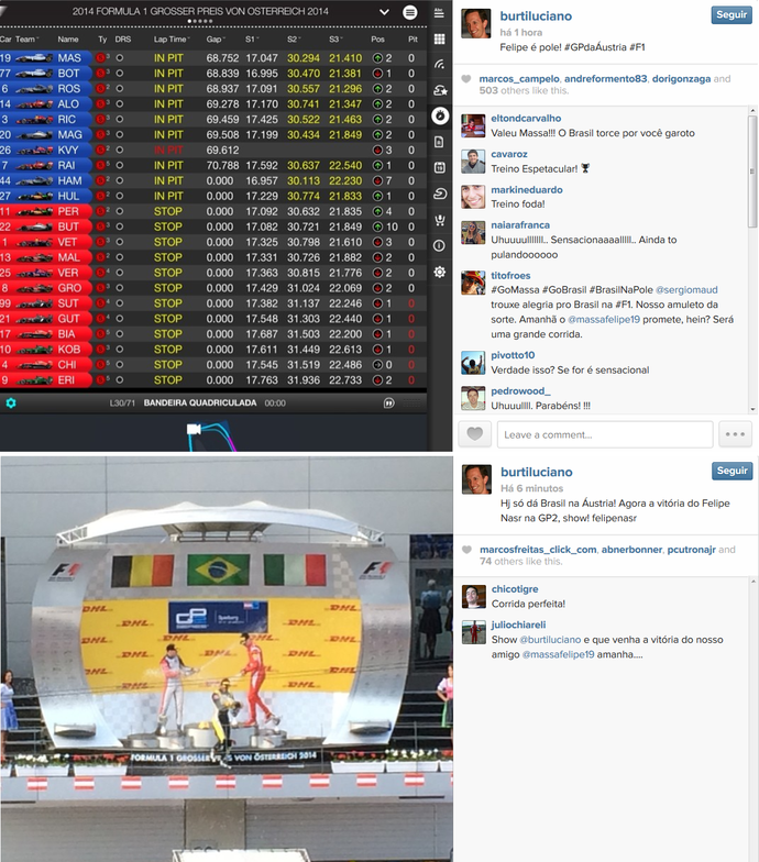 Pilotos brasileiros comemoram pole de Massa e vitória de Nasr na ...