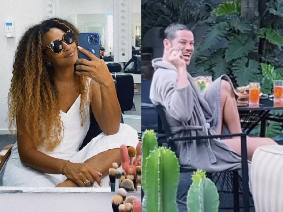 Sheron Menezzes dá bronca em José Loreto por cortar unhas do pé no set ...