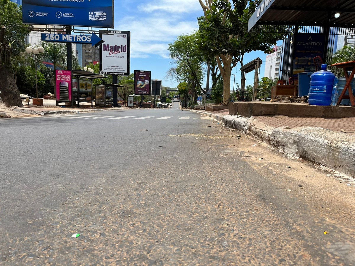 Ruas de Cidade do Leste estão vazias nesta quarta (9) após Paraguai ...