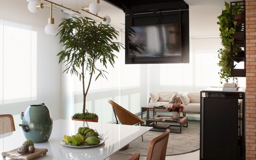 TV embutida no teto da varanda é só uma das atrações deste apartamento ...