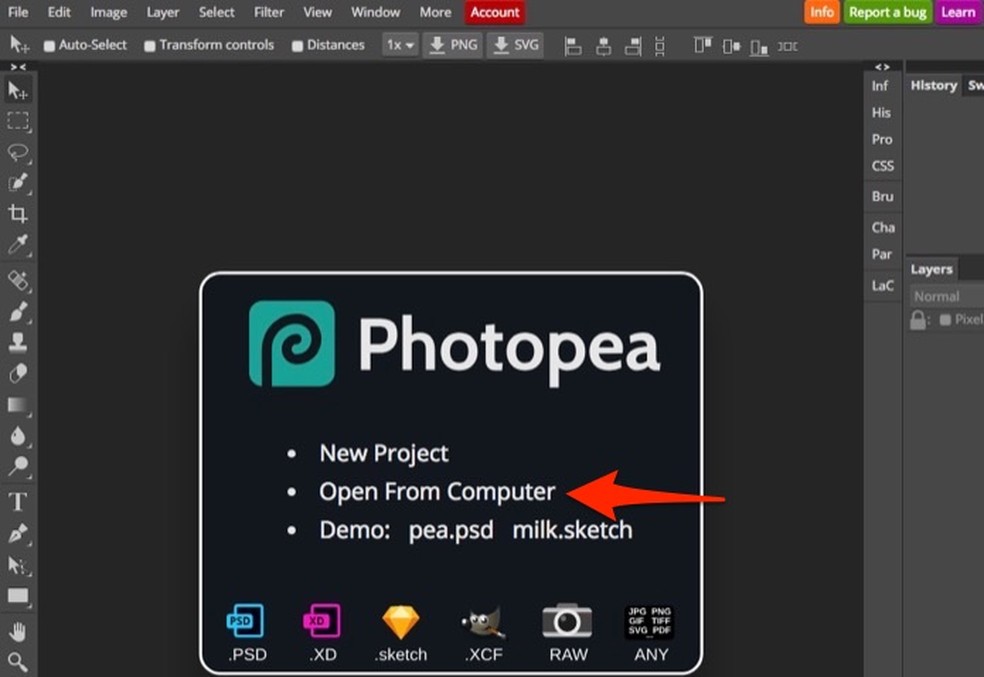 Como usar o Photopea, concorrente online e grátis do Photoshop ...
