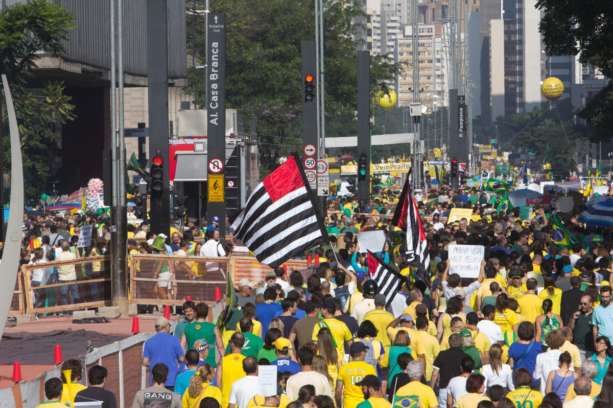 Protestos reúnem menos manifestantes do que ato de março | Política ...