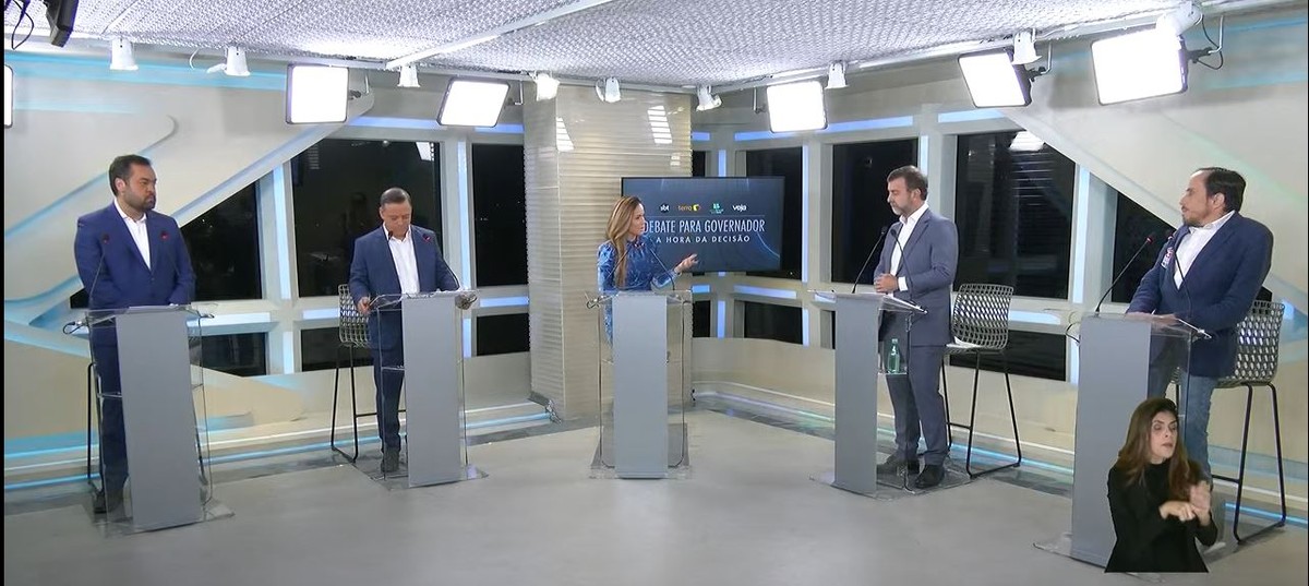 Debate na TV reúne quatro candidatos ao Governo do RJ | Eleições 2022 ...