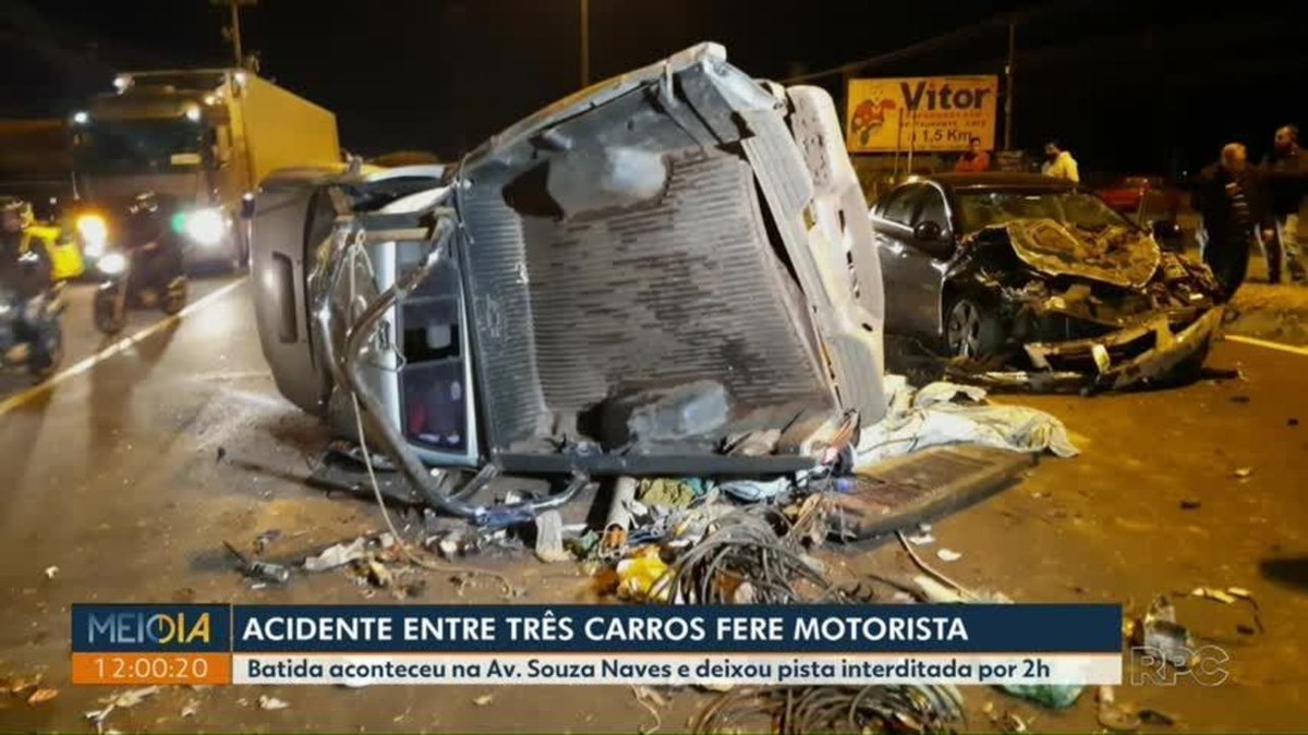 Acidente envolvendo três veículos deixa uma pessoa ferida na BR-373, em Ponta Grossa | Campos ...