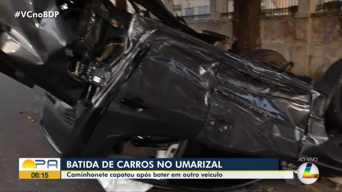 Carro Atinge Poste De Energia E Capota Após Acidente Em Belém Pará G1
