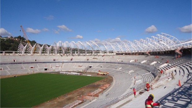Em ritmo acelerado na cobertura, Beira-Rio alcança 500 dias de obras ...