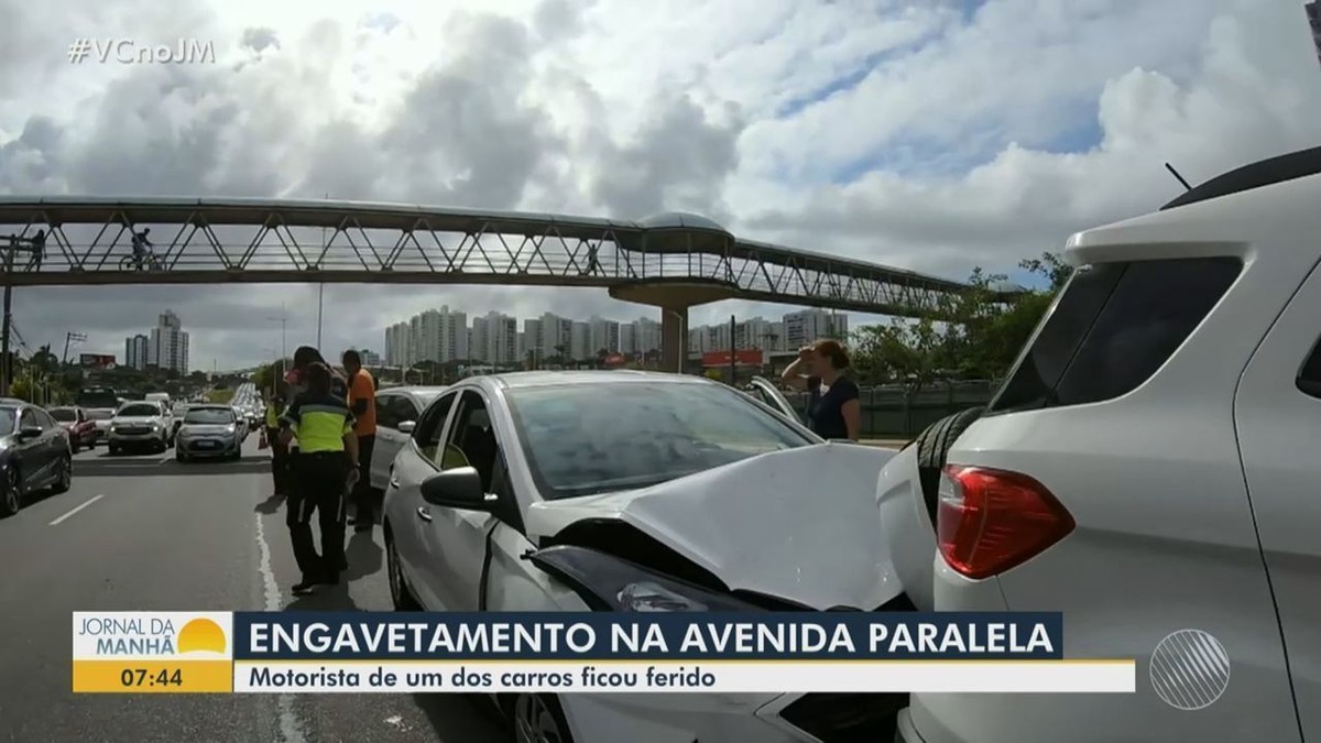 Acidente entre seis carros deixa trânsito congestionado na Av. Paralela, em Salvador | Bahia | G1