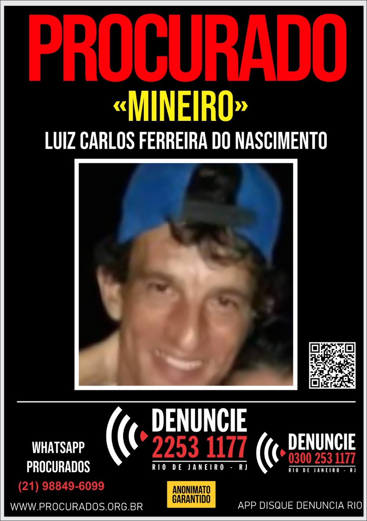 Disque Denúncia Divulga Cartaz Para Localizar Suspeito De Matar E
