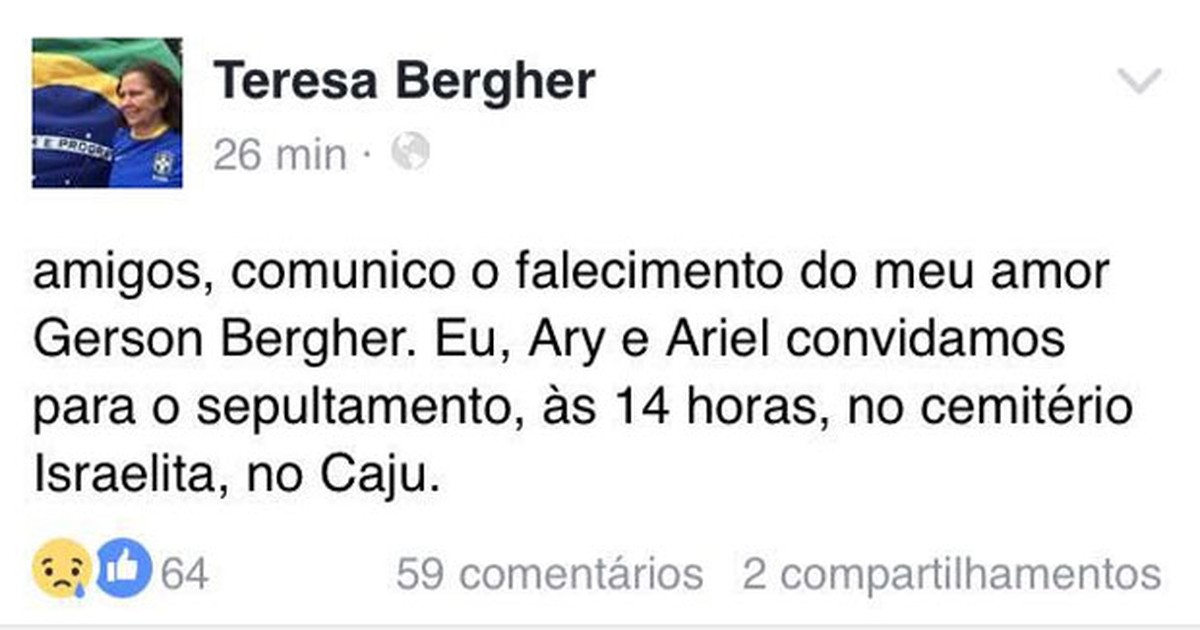 G1 - Deputado Gerson Bergher morre no Rio - notícias em Rio de Janeiro