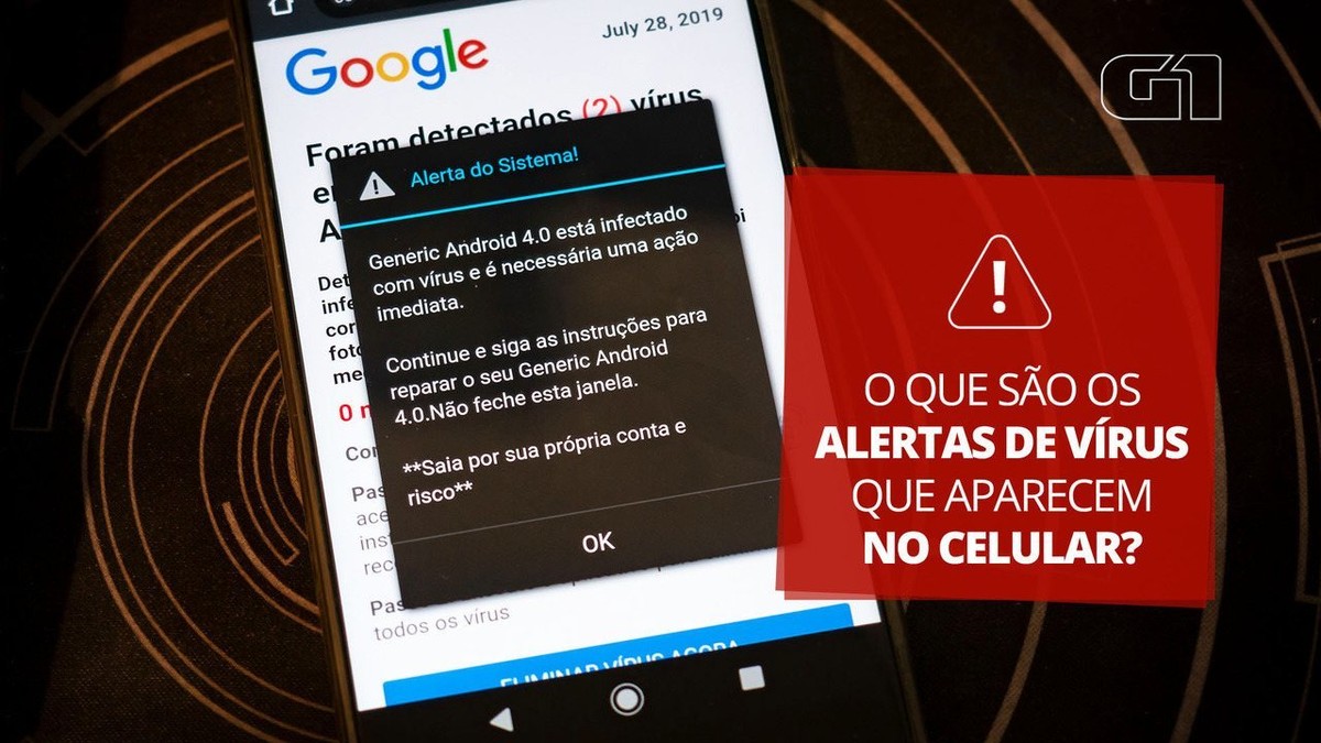 Entenda por que você pode receber alertas de vírus falsos no celular ...