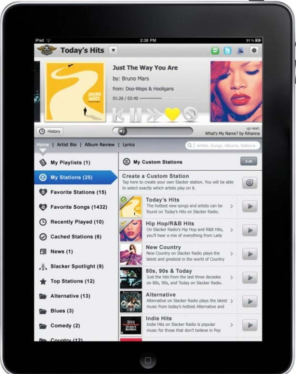 Slacker Radio lança app para iPad | Notícias | TechTudo