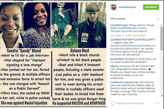 Famosos começam campanha em defesa de Sandra Bland nas redes sociais ...