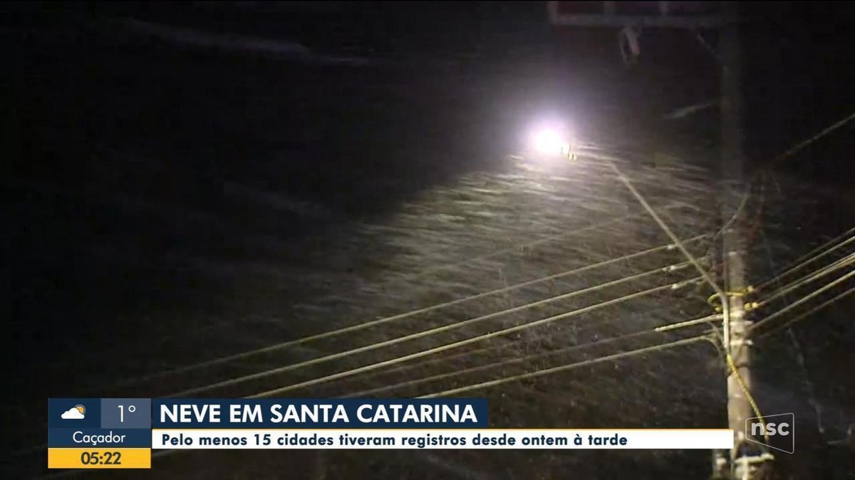 Neve em SC: mais de dez cidades registram fenômeno | Santa Catarina | G1