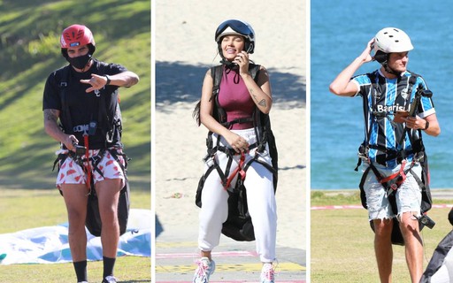 Ex-BBBs Gui Napolitano, Flay e Daniel Lenhard voam de parapente no Rio ...