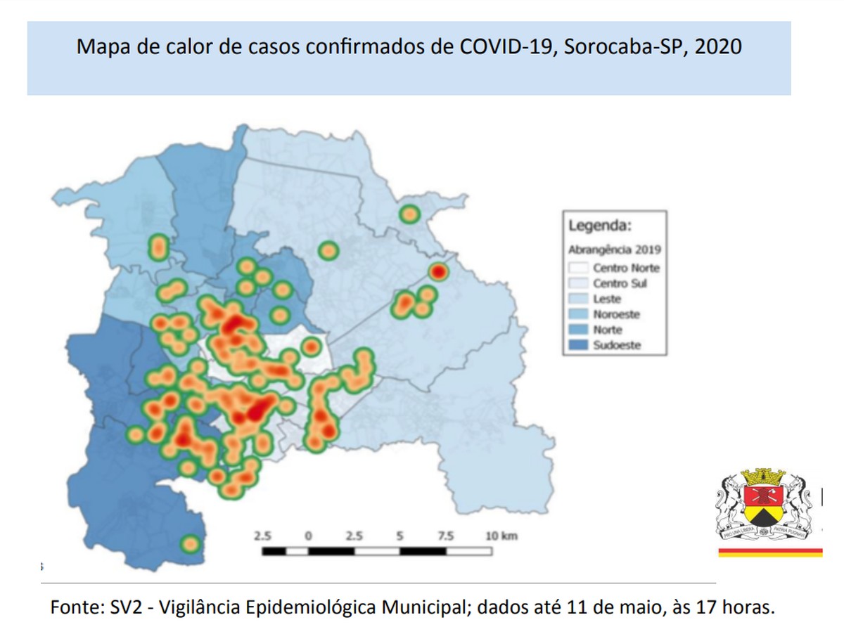 Mapa mostra bairros com maior incidência de Covid-19 em Sorocaba ...