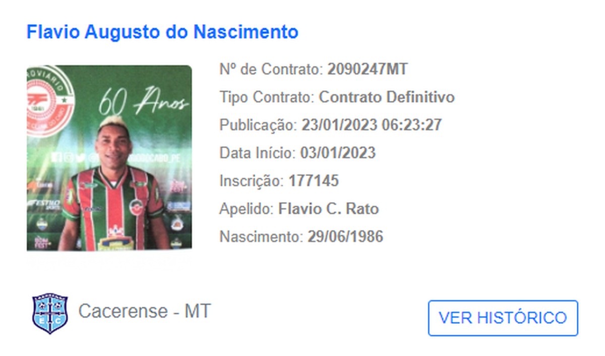 Caiu no BID! Flávio Caça-Rato é regularizado e pode estrear pelo ...