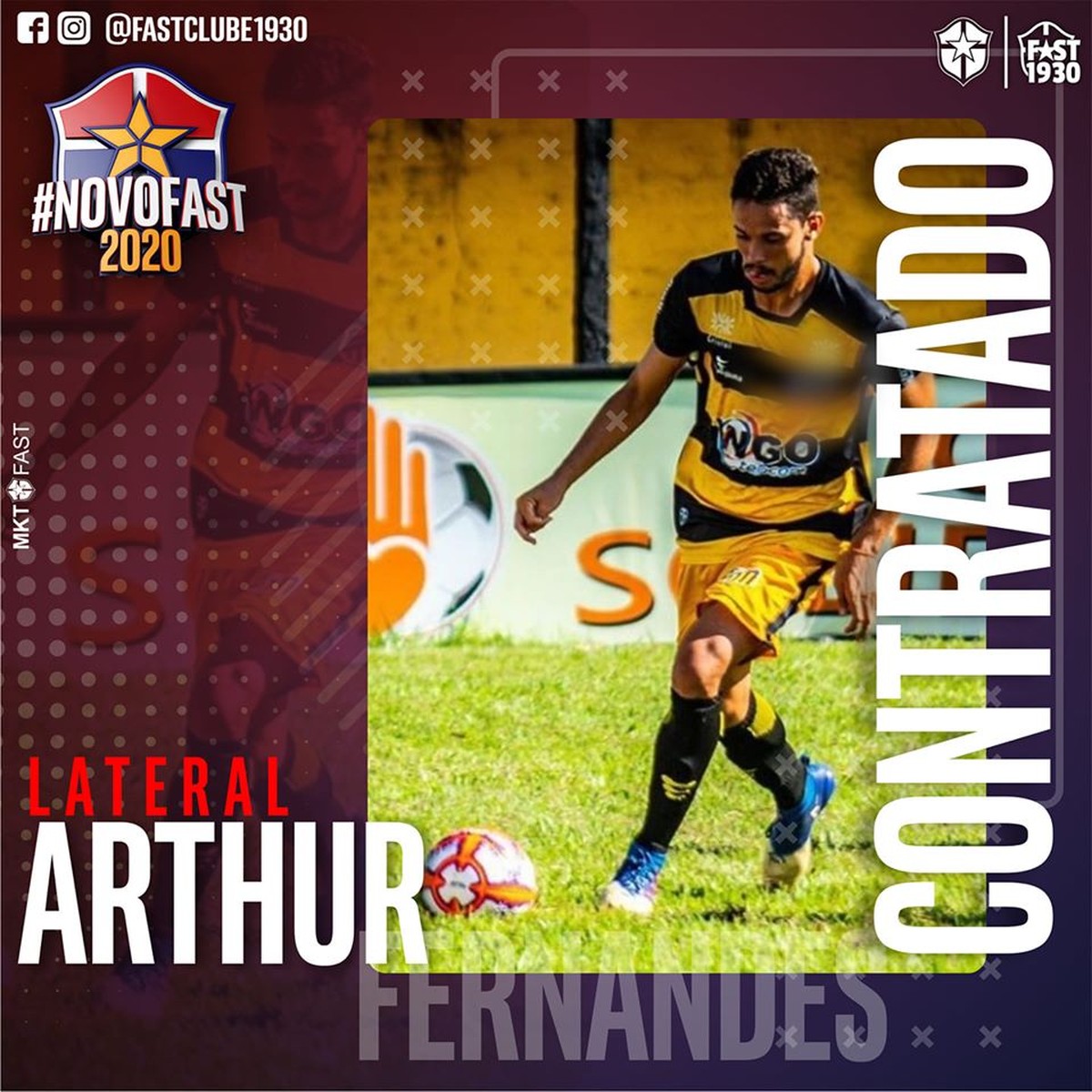 Fast acerta com lateral Arthur Fernandes, com passagens por Remo e Vila ...